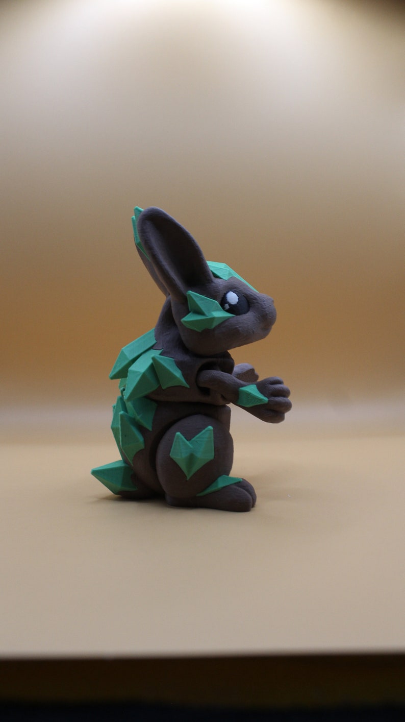 Articulated 3D Printed Bunny With Crystals - Etsy