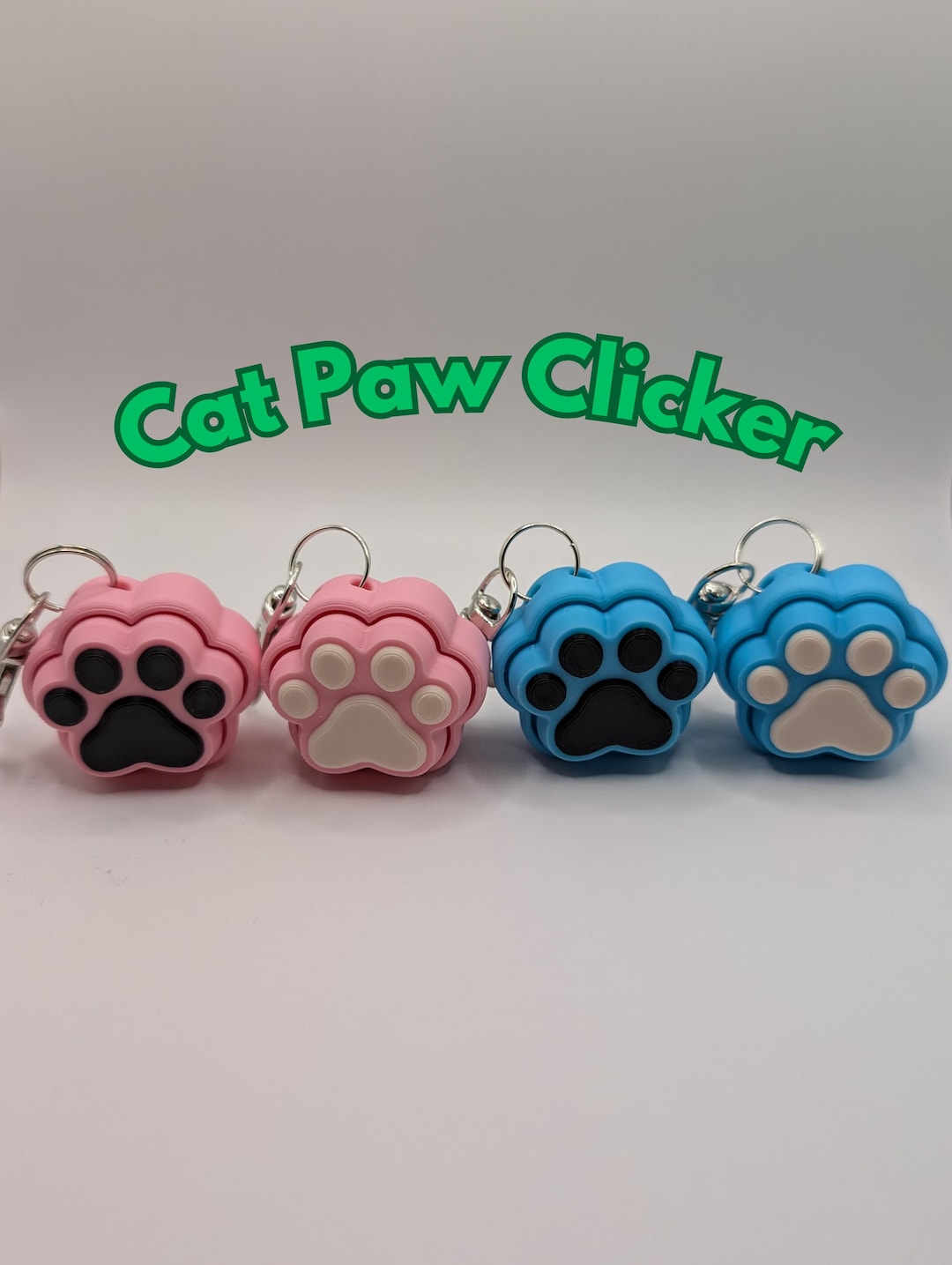 3D Printed Cat Paw Clicker: Fidget Keychain - Etsy