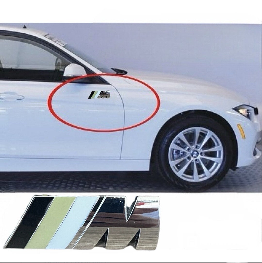 BMW M Metal 3D Emblem Logo Orjinal Style Silver - Etsy