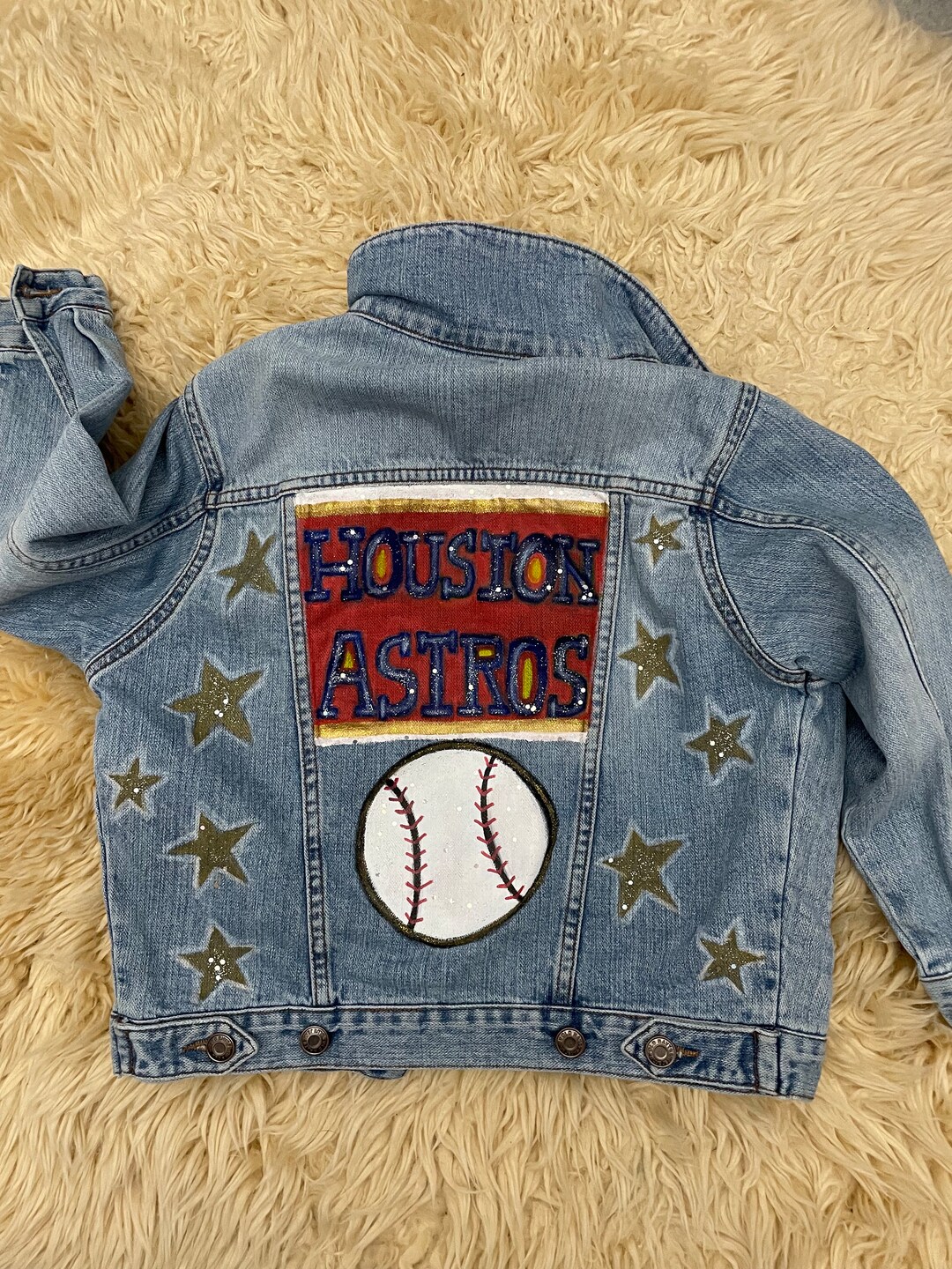 Houston Astros Custom Kids Jean Jacket - Etsy