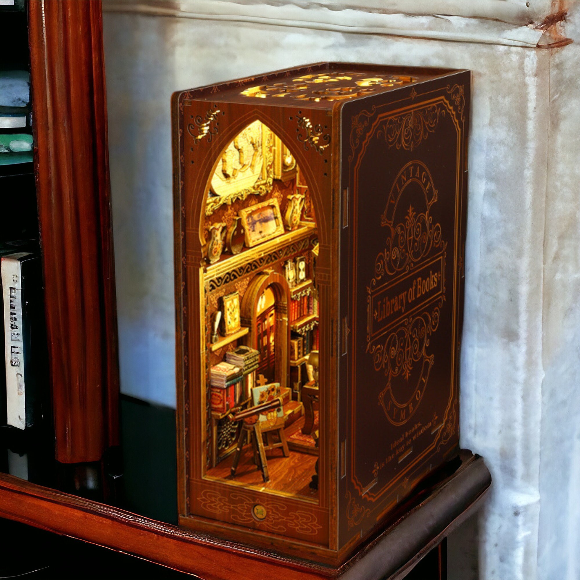 Book Nook Library Kit Magic Craft Kit Wizard Book Lover Gift Cute Gift ...