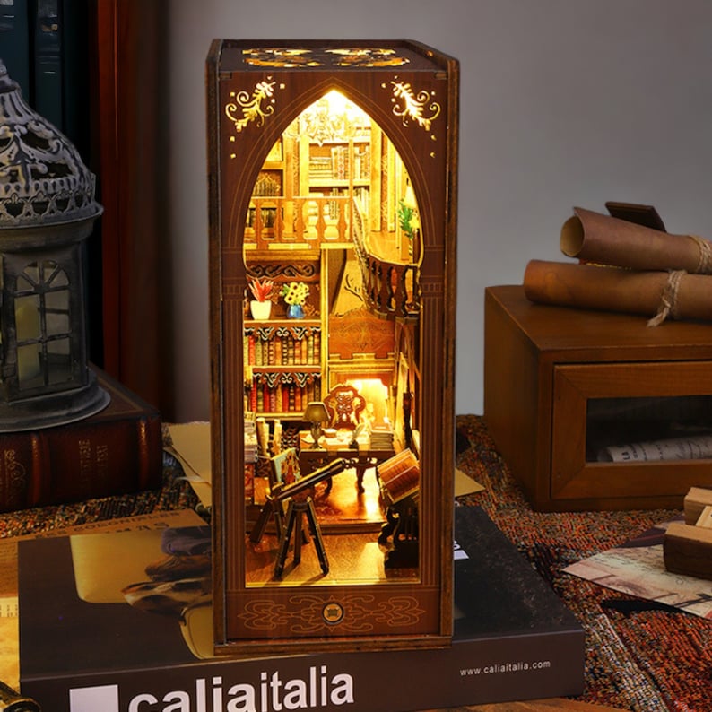 Book Nook Library Kit Magic Craft Kit Wizard Book Lover Gift Cute Gift ...