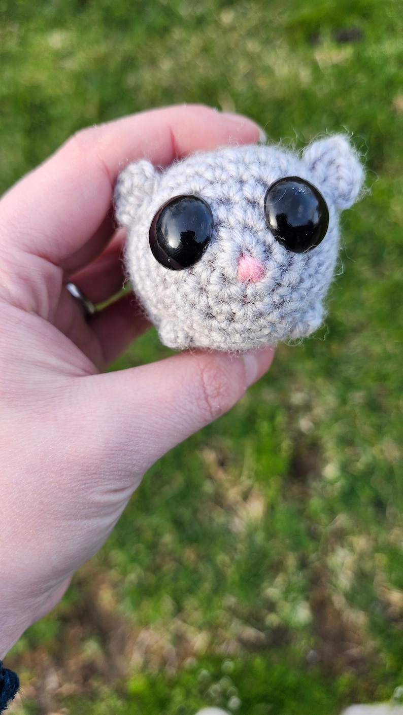 Crochet Sad Hamster Plush Keychain - Etsy