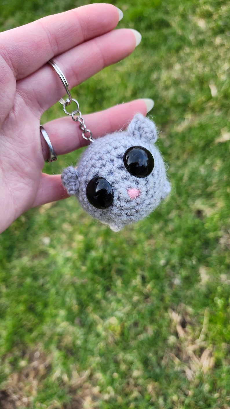 Crochet Sad Hamster Plush Keychain - Etsy