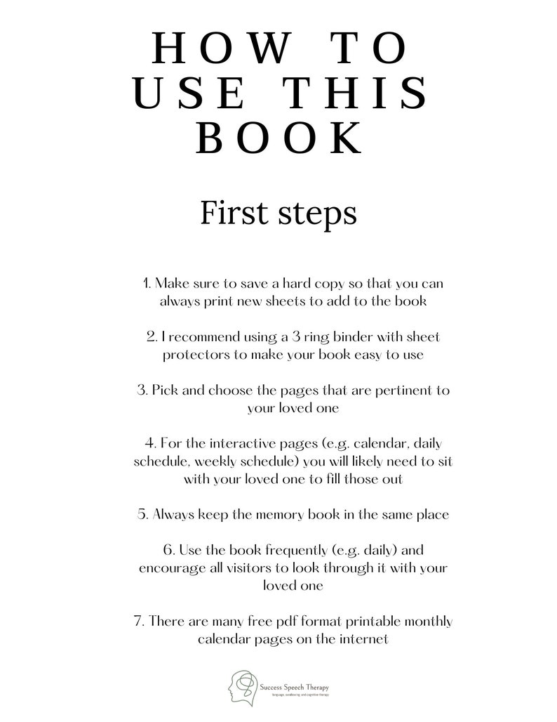 Memory Book for Individuals With Dementia - Etsy