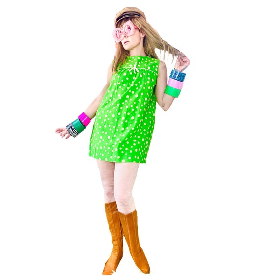 Vintage 60s psychedelic mod micro mini dress BEST IN … - Gem