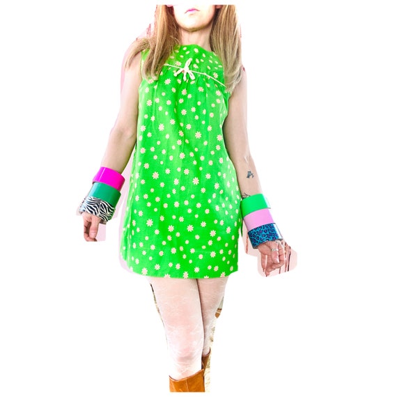 Vintage 60s psychedelic mod micro mini dress BEST IN … - Gem