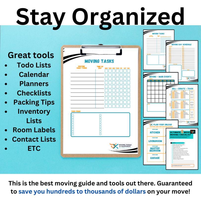 Best Moving Planner, Guide, and Checklists | Tools to Help You Organize ...