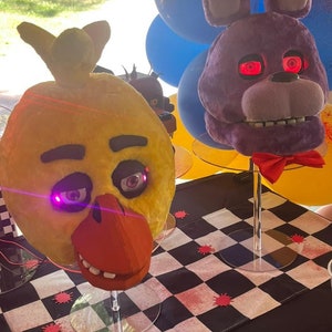 Fnaf Chica Head With Purple Lit Eyes - Etsy