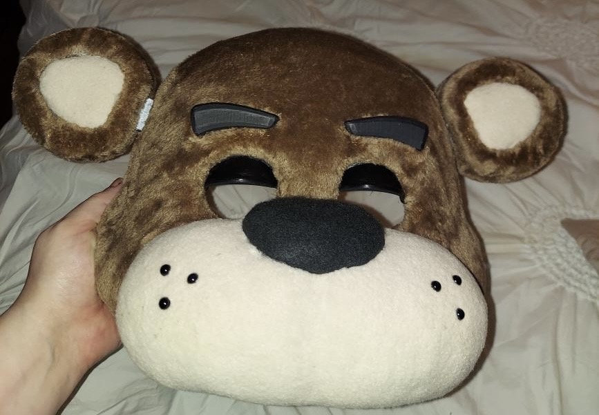 Freddy Fazbear Wearable Mask With Nose That Squeaks Adult Size - Etsy