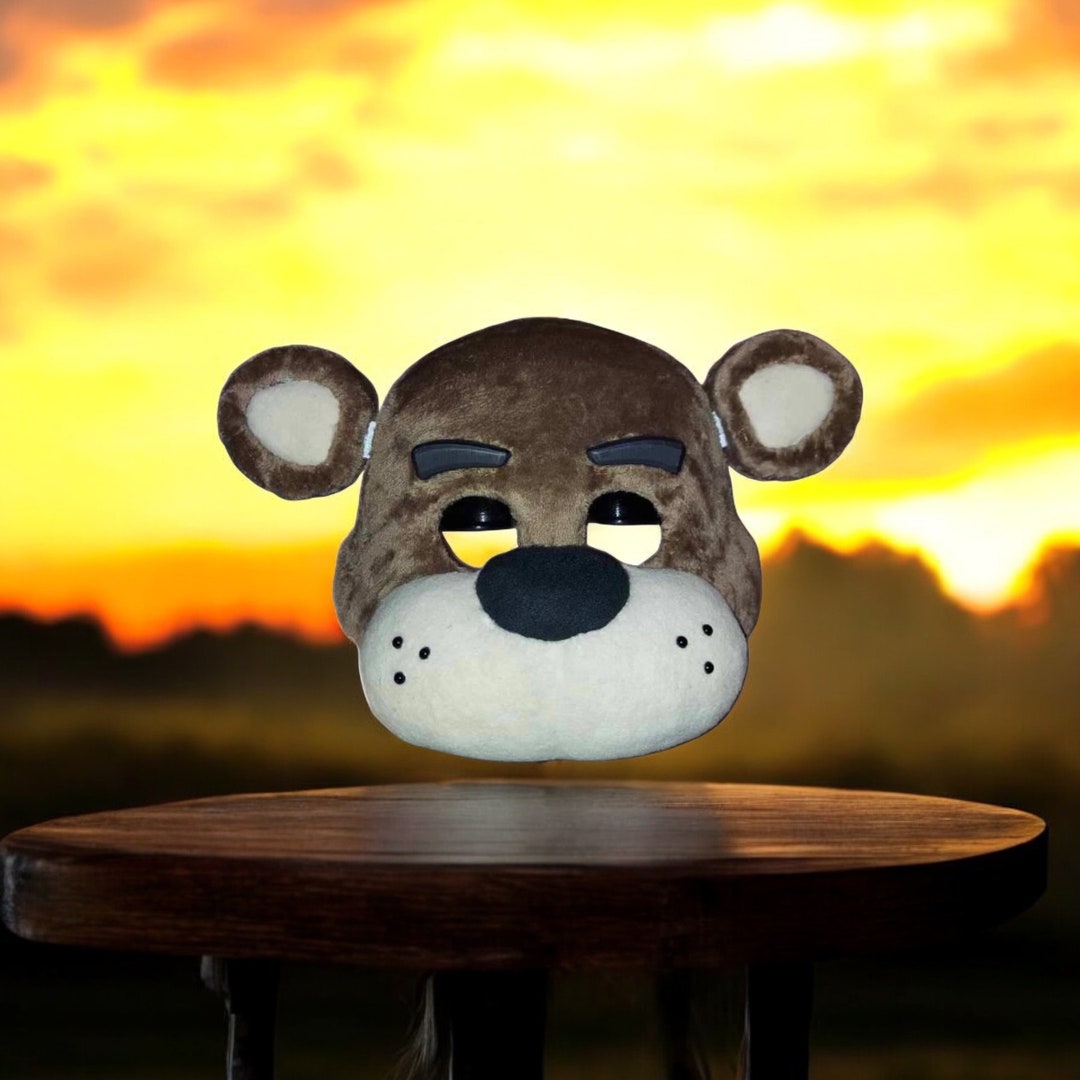 Freddy Fazbear Wearable Mask With Nose That Squeaks Adult Size - Etsy ...