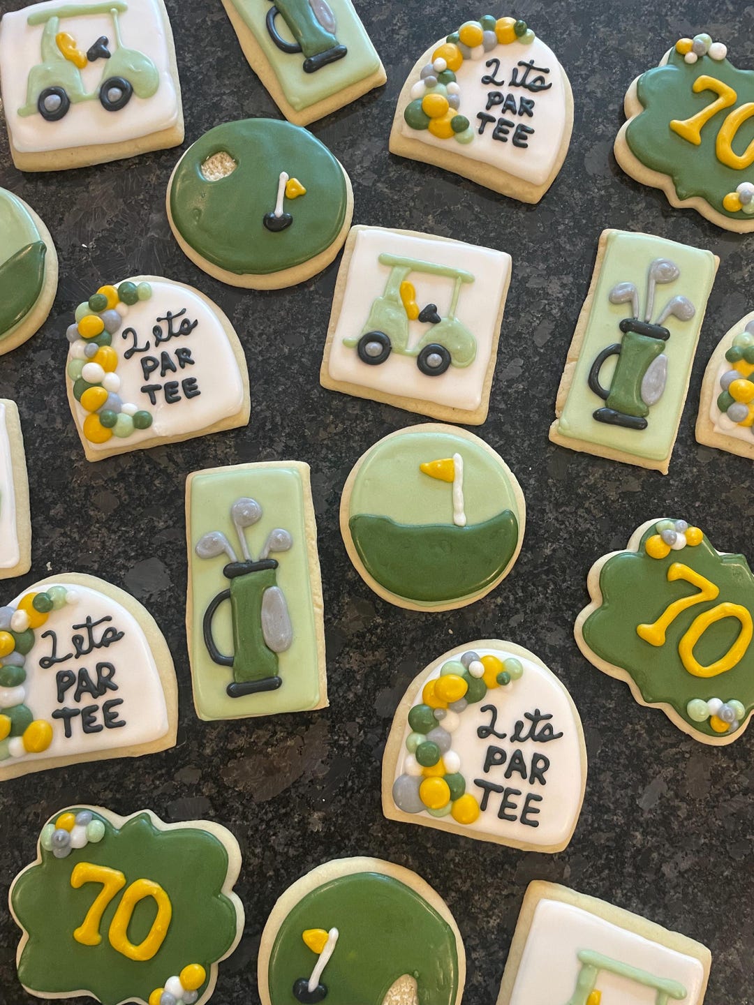 Golf Themed Cookies/ Sugar Cookies With Royal Frosting/ Golf Cookies ...