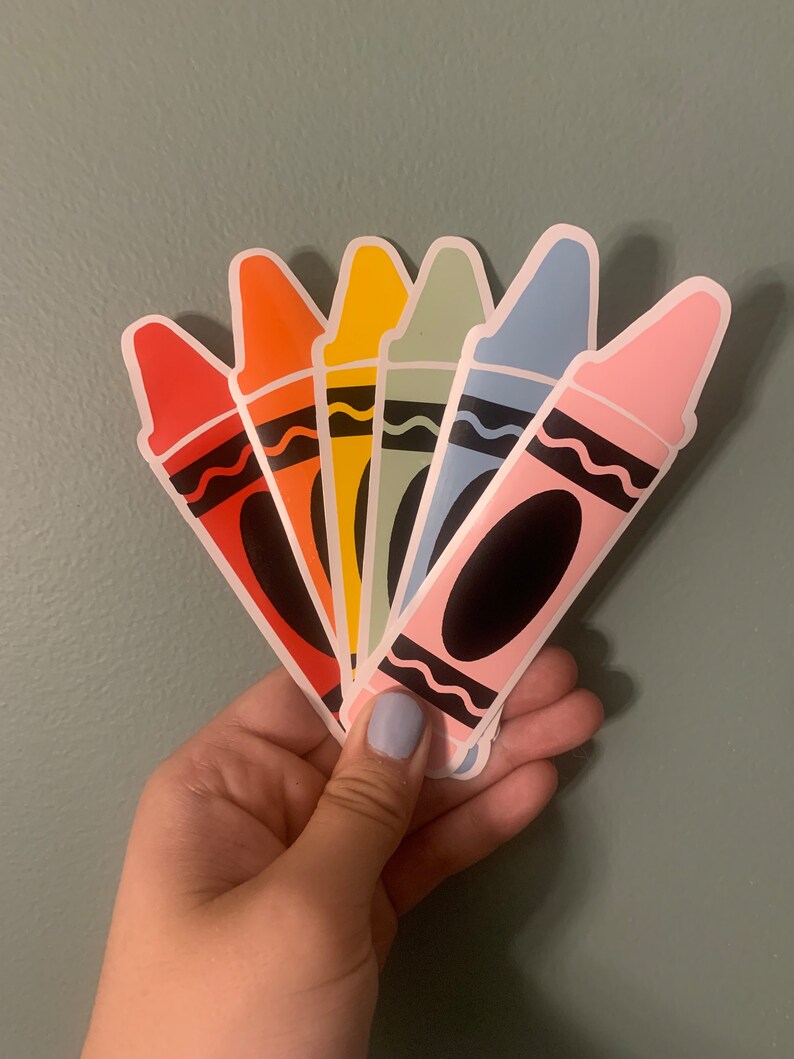 Crayon Decal Sticker/crayon Box Sticker/back to School Sticker for ...