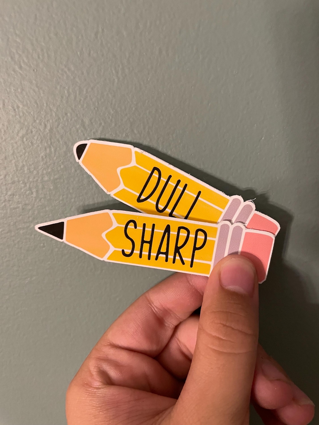Dull and Sharp Pencil Decal Stickers for Pencil Cups/ Pencil Dispenser ...