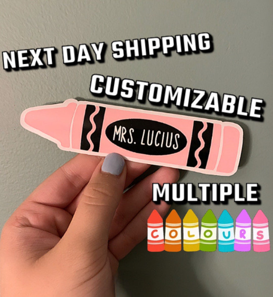 Name Crayon Decal Sticker/crayon Box Sticker/custom Name Decal Sticker ...