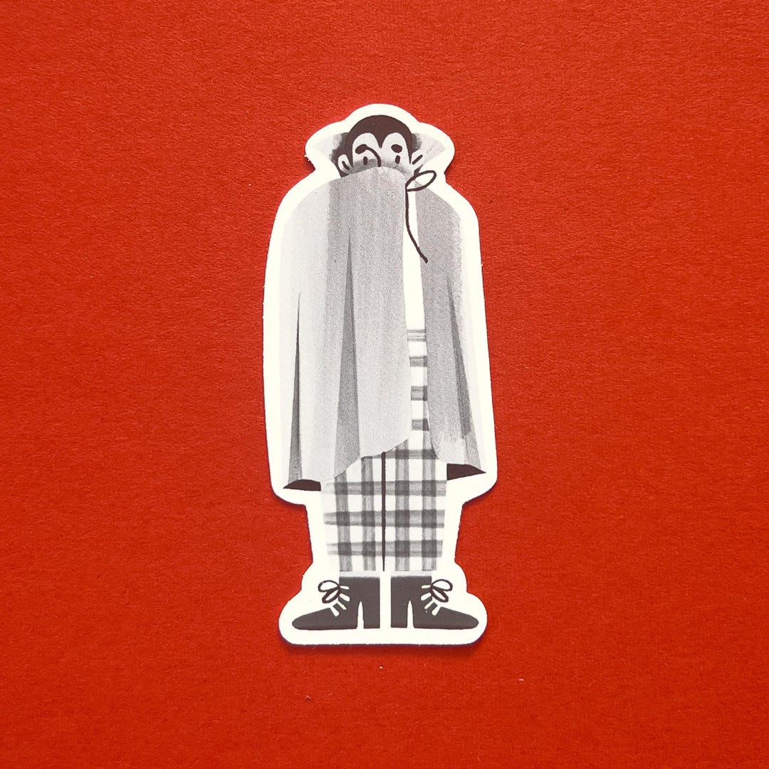 Cute Dracula Vampire Sticker for Halloween Gift for Friends Dracula Die ...