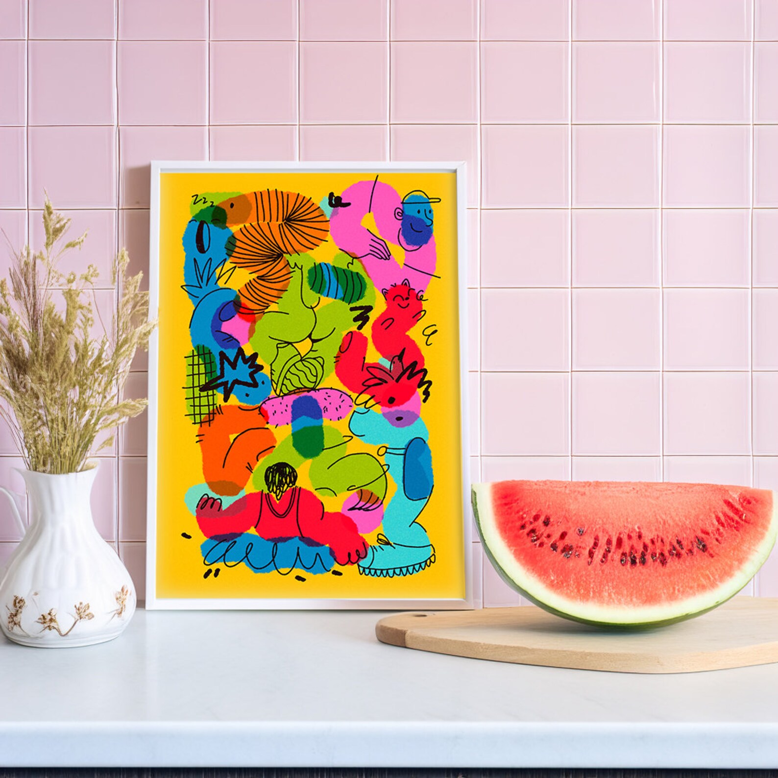 Abstract Art Colorful Artwork Maximalist Wall Art Trendy Wall Art ...