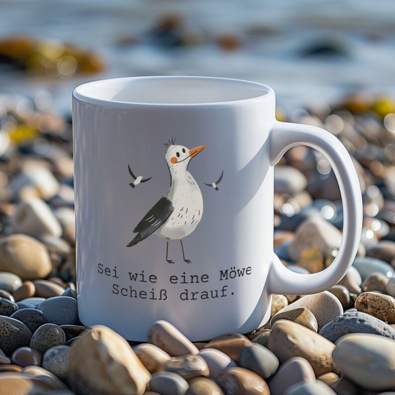 Scheiß Drauf Möwe, Sei Wie Eine Möwe Scheiß Drauf Tasse, Tasse Mit ...