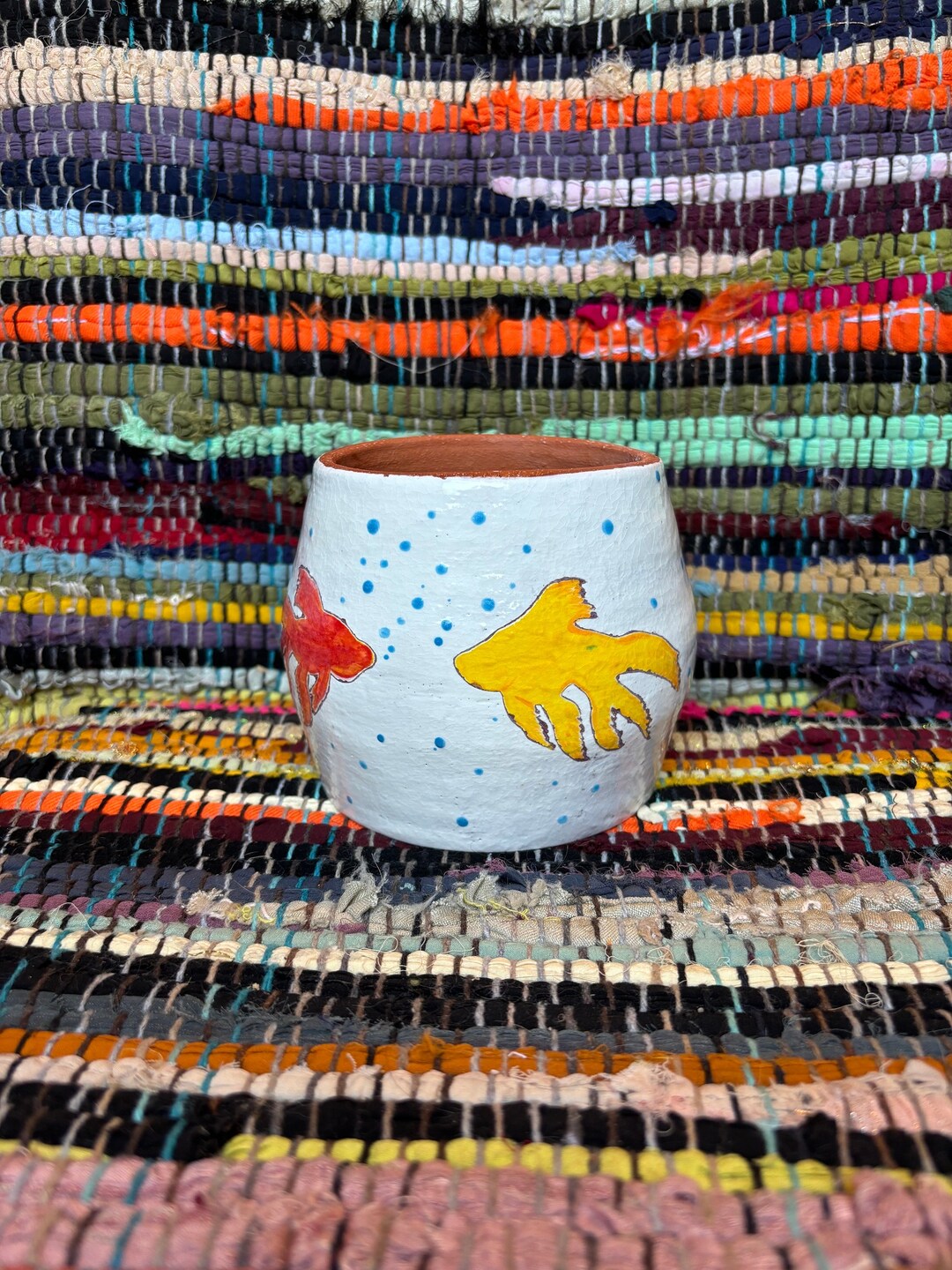 Goldfish Friends Terracotta Pot - Etsy