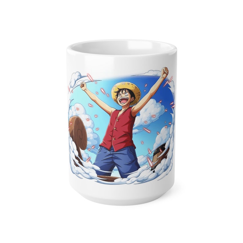 White One Piece Monkey D. Luffy Ceramic Coffee Mug - Etsy