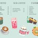 Customizable Coffee Shop Menu Template Instant Download Editable Coffee ...