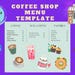 Customizable Coffee Shop Menu Template Instant Download Editable Coffee ...