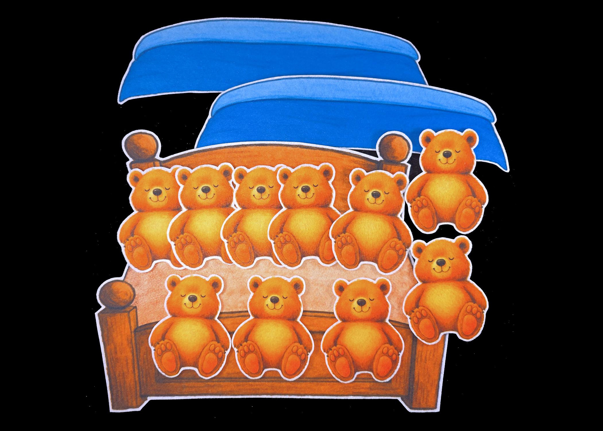 Ten Little Bears in a Bed 13-pc Felt Story - Etsy