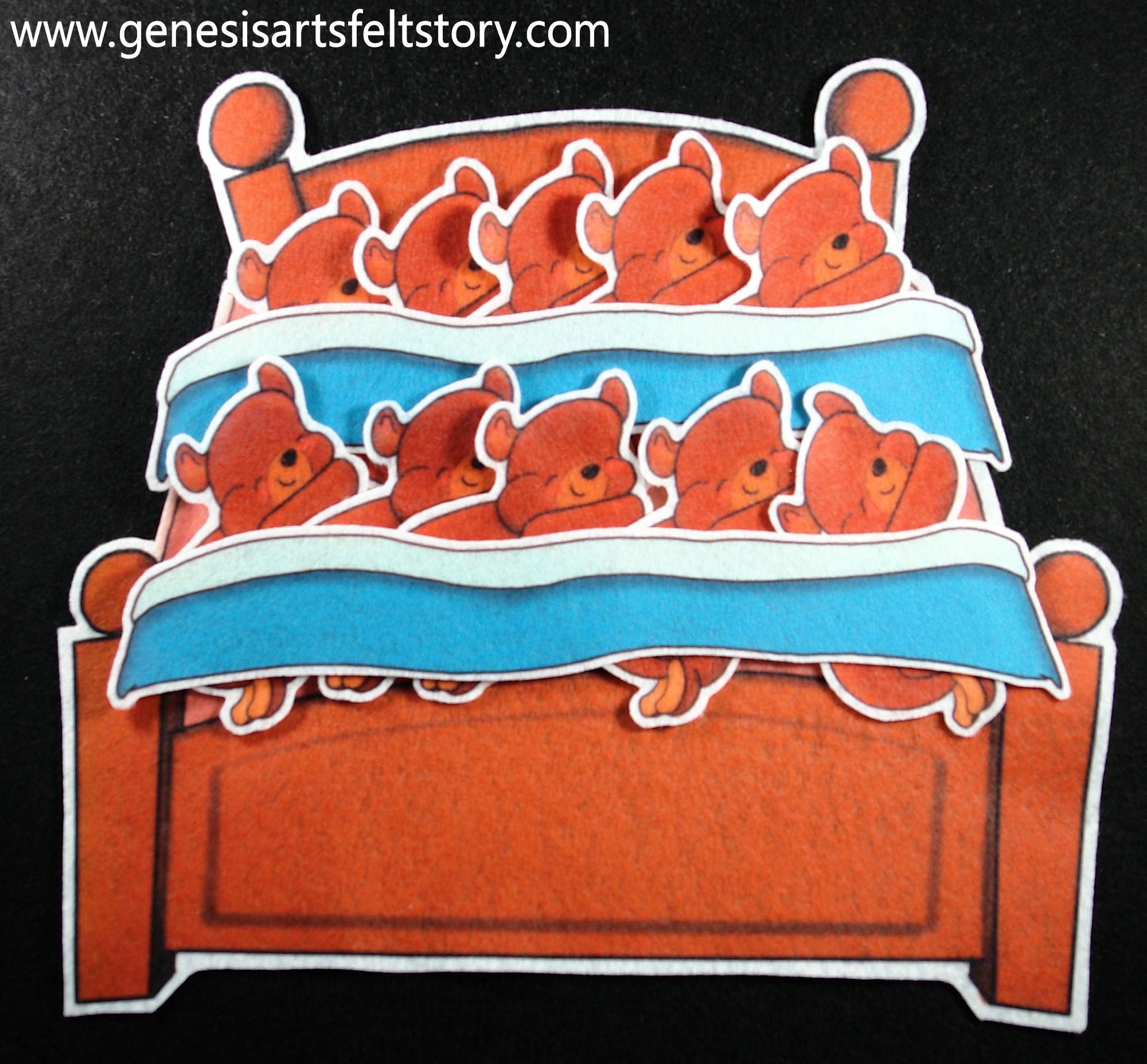Ten Little Bears in a Bed 13-pc Felt Story - Etsy