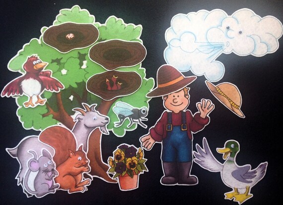 Who Took the Farmer's Hat 15 Pc Felt Set | Etsy