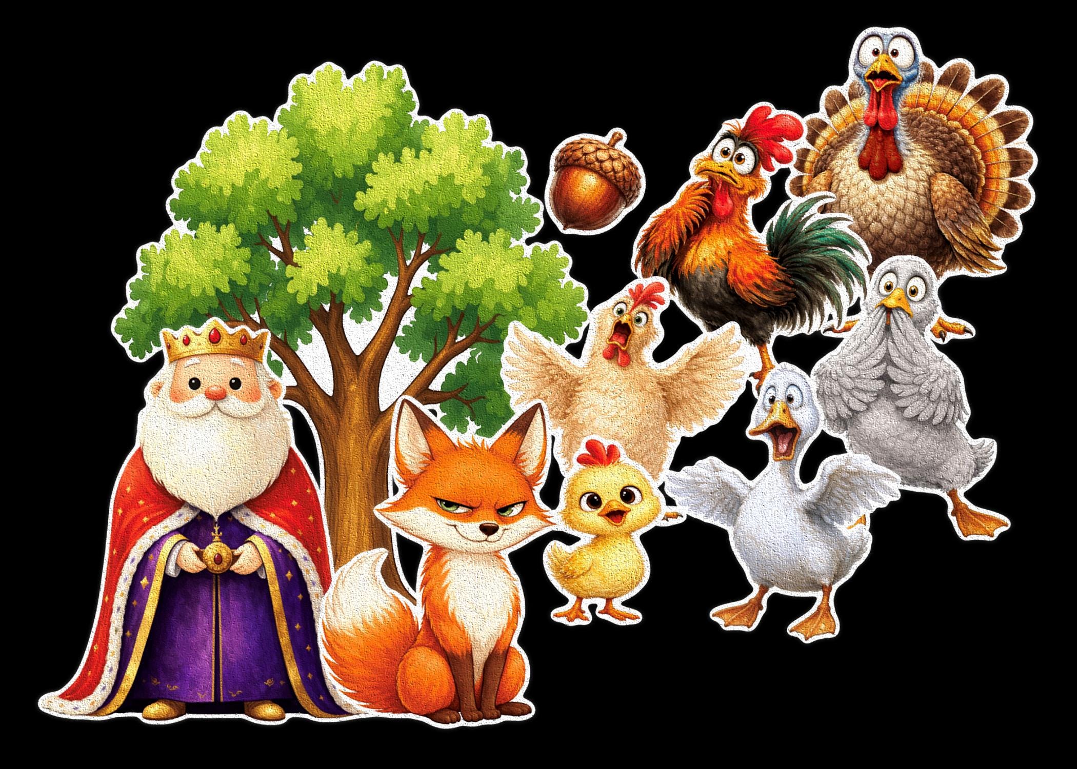 Chicken Little 10-pc Flannel Felt Story - Etsy