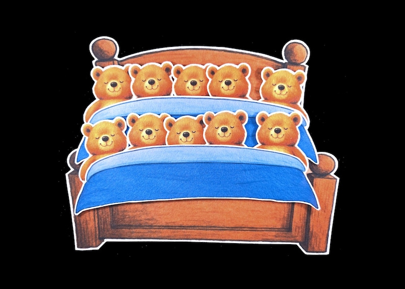 Ten Little Bears in a Bed 13-pc Felt Story - Etsy