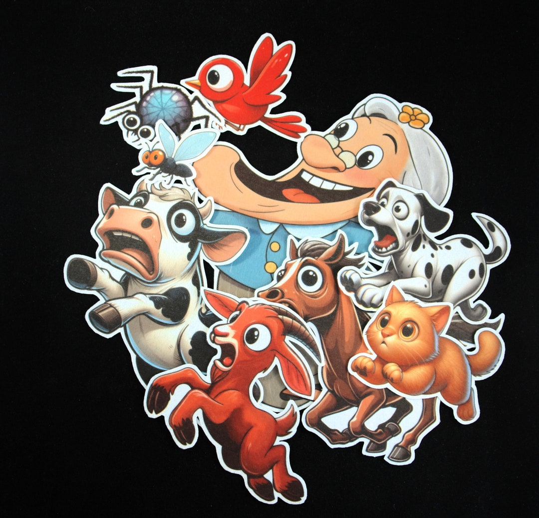 Old Lady Who Swallowed a Fly Felt Board Story: Handmade 9-pc Set - Etsy