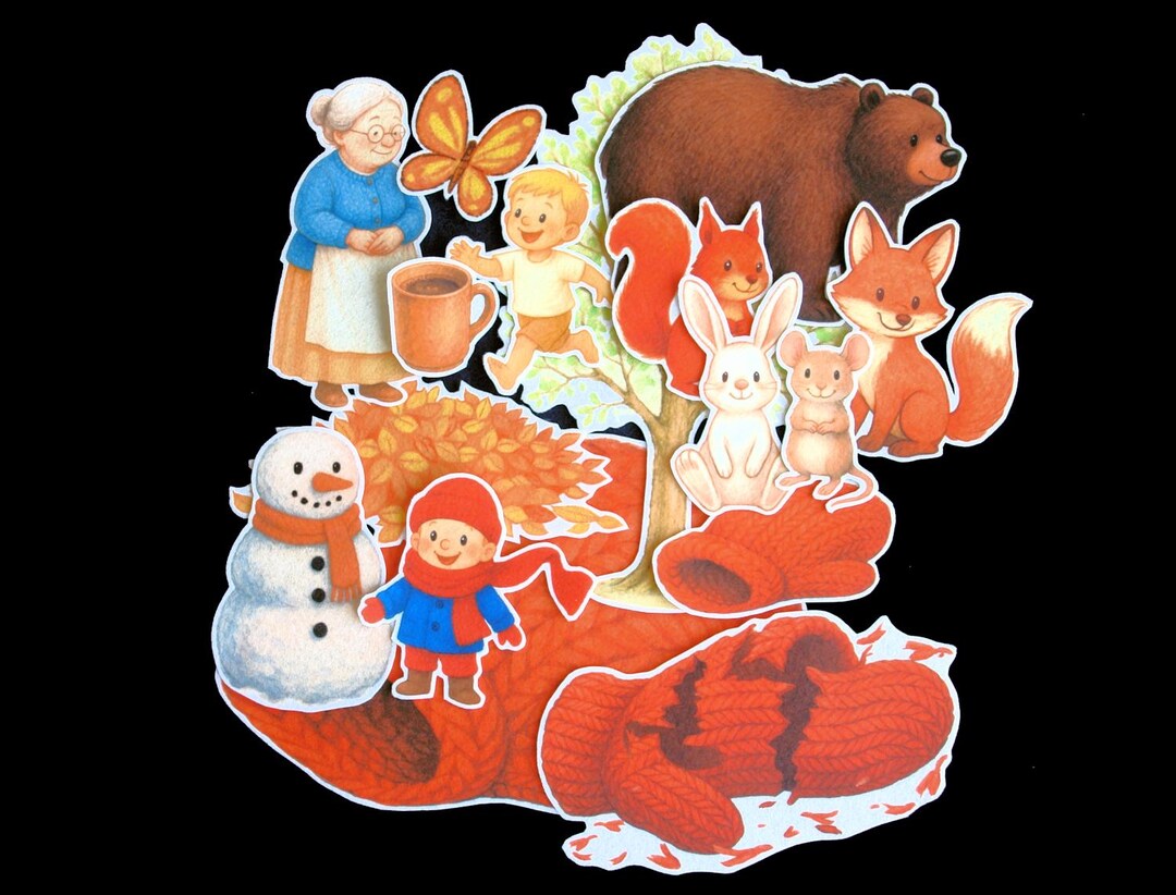 The Mitten Story Felt Board Set: Handmade Educational Storytelling - Etsy