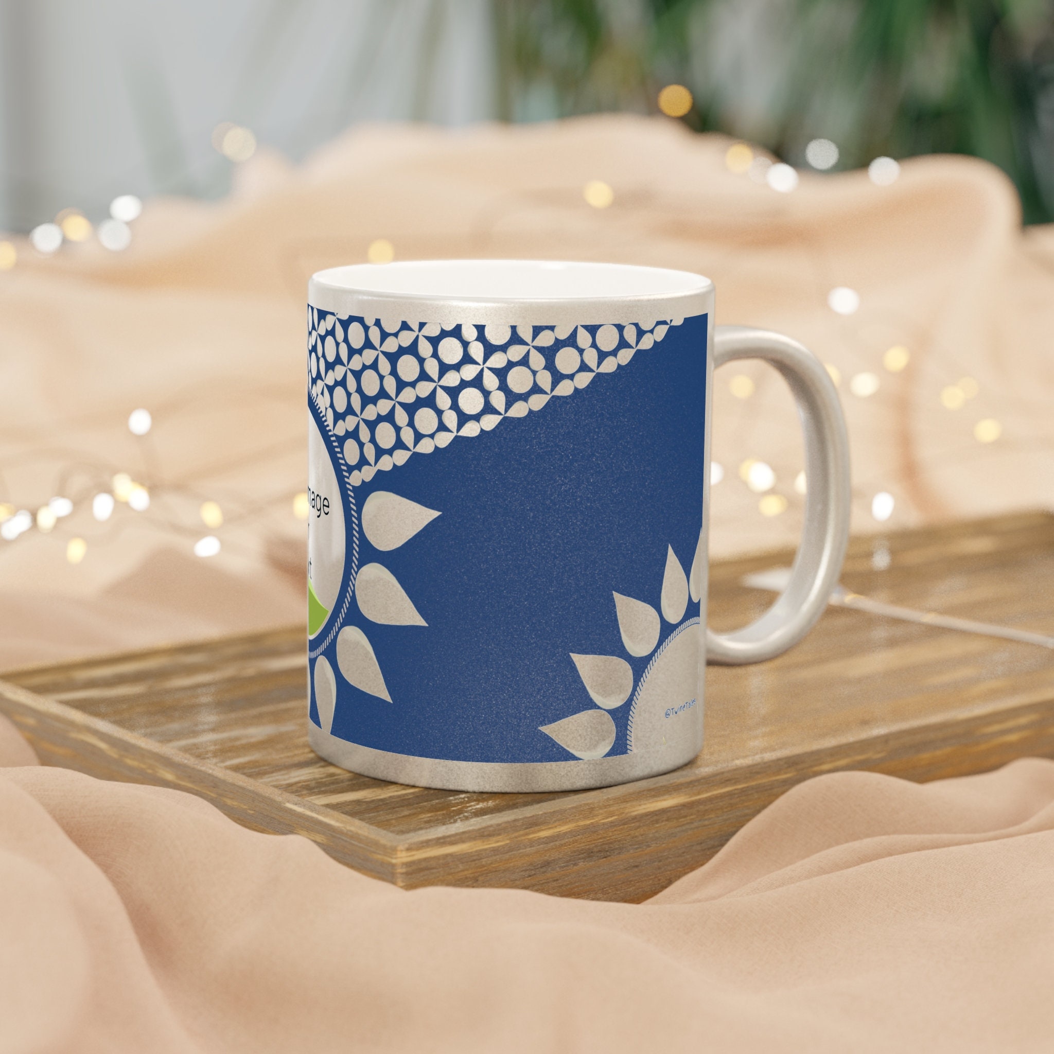 Festive Personalized Metallic Mug With Custom Color Options - Featuring ...