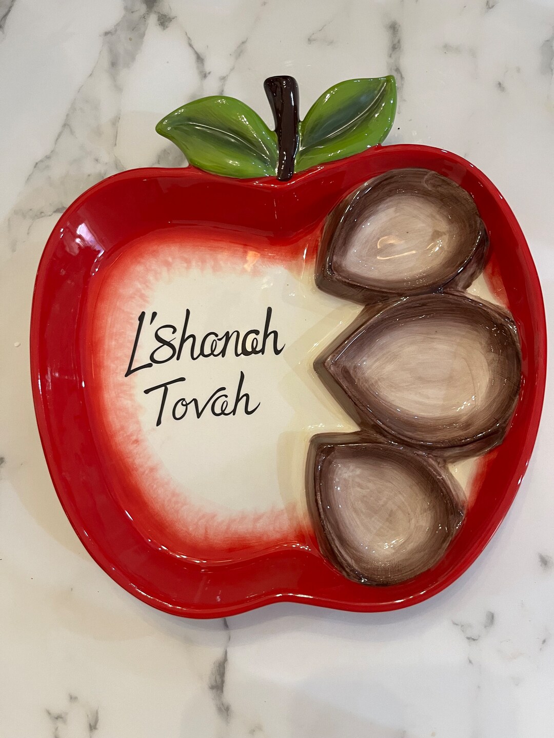 Rosh Hashana Apples and Honey Bowl - Etsy