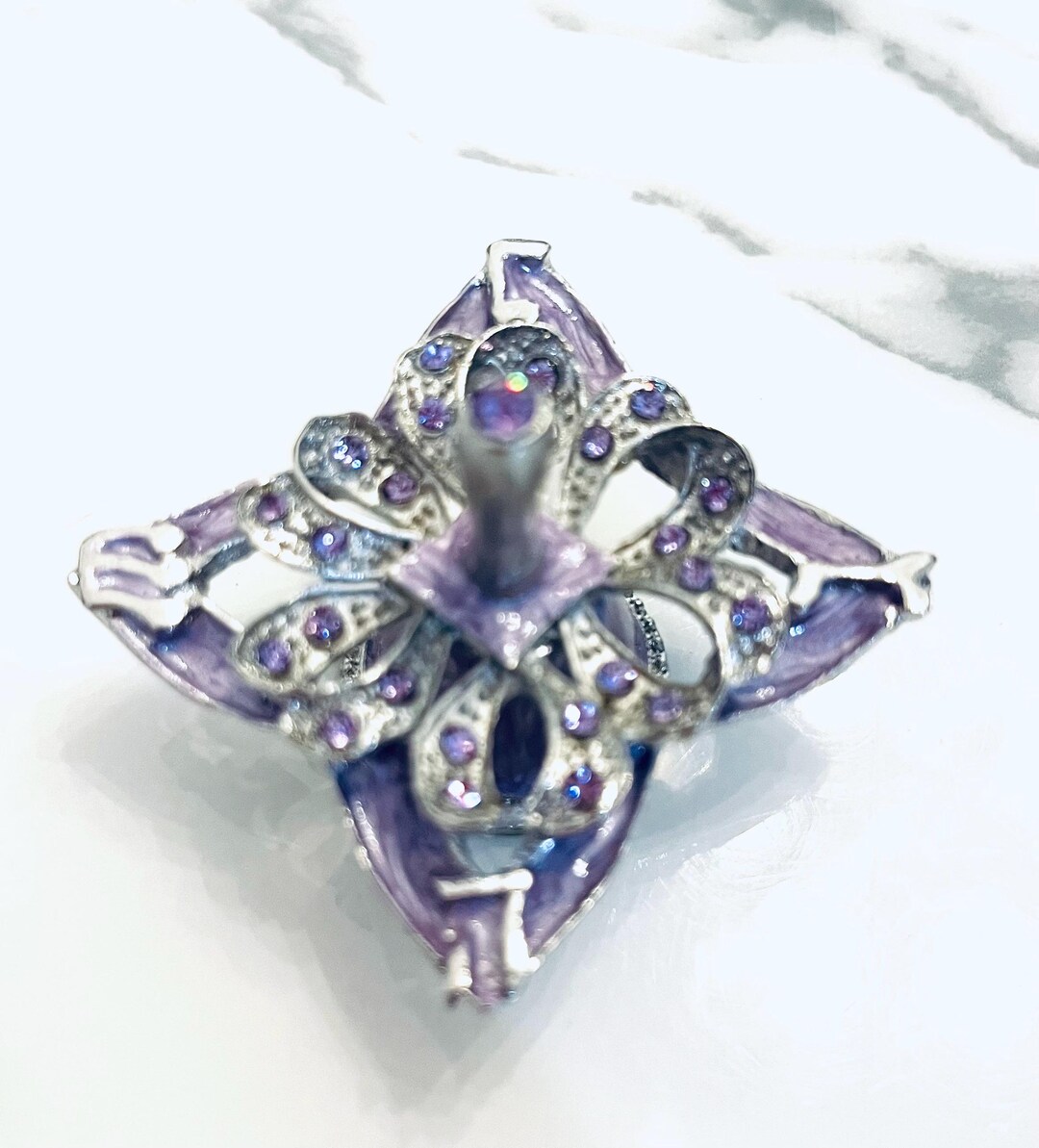 Lavender Crystal Spinning Dreidl - Etsy
