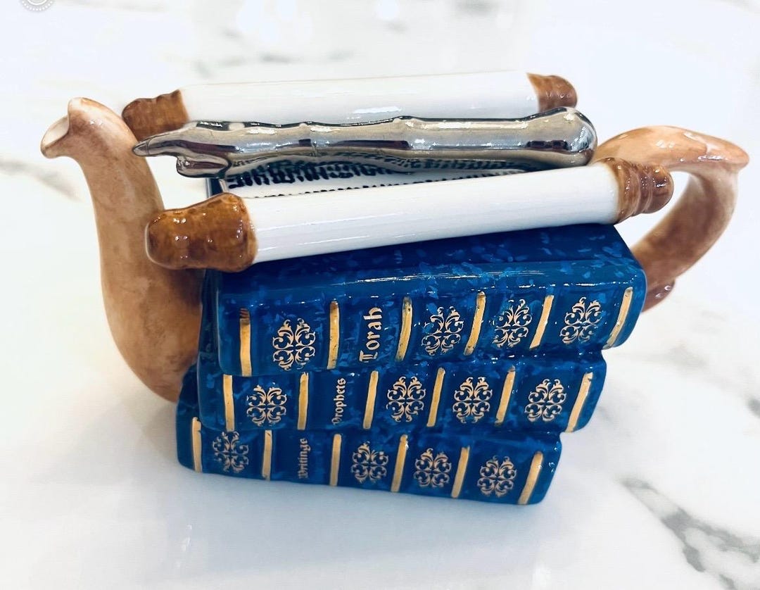 Miniature Ceramic Torah Teapot - Etsy