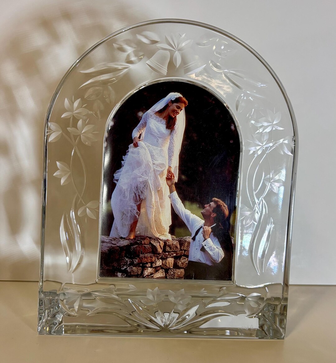 Mikasa Crystal WEDDING BELLS 9 3/4" Picture Frame Fits 4" X 6" - Etsy