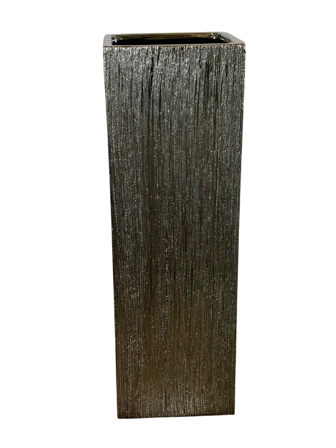 UCI Etched Metallic Silver Ceramic Vases – Modern Floral Decor - Etsy