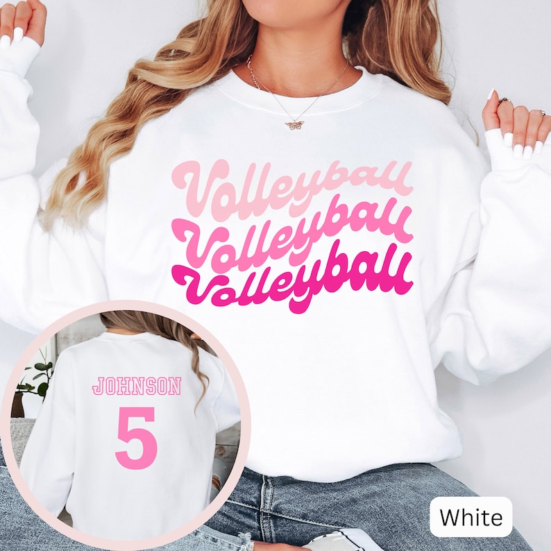 Volleyball Gift for Teenage Girl Personalized Volleyball Sweatshirt ...