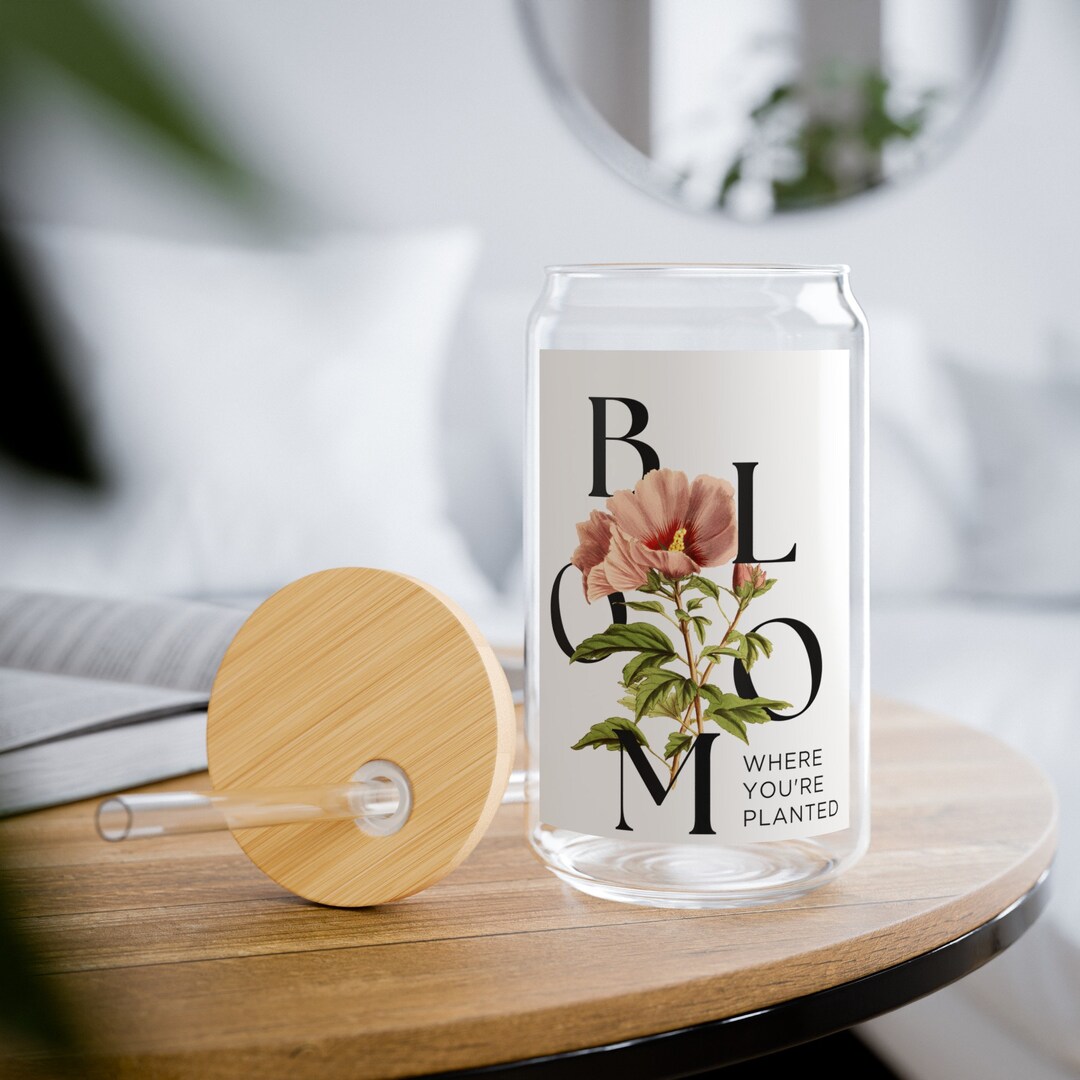 Bloom Sipper Glass, 16oz - Etsy