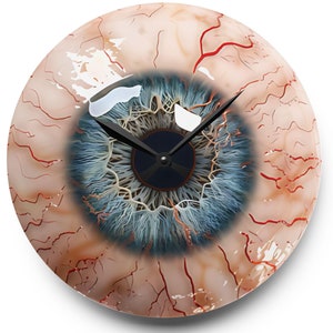 Bloodshot Eyeball Clock, Eyes, Weird Eye Dr. Pinkeye Melting Red ...