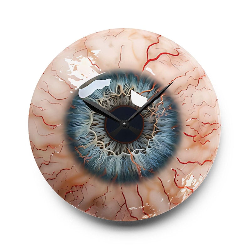 Bloodshot Eyeball Clock, Eyes, Weird Eye Dr. Pinkeye Melting Red ...