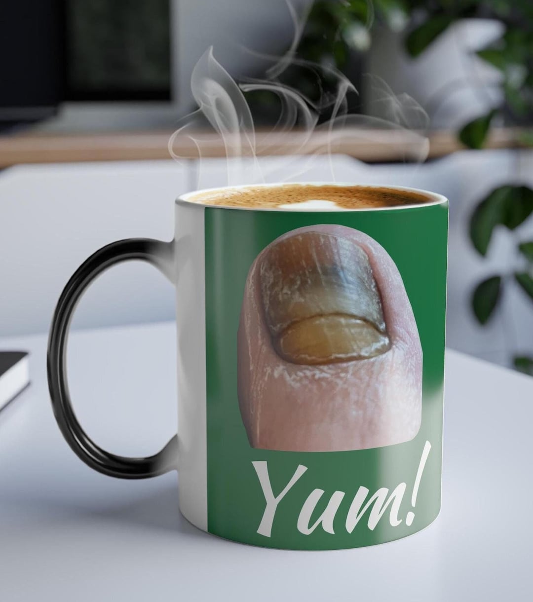 Gross Toe Coffee Mug: Color Morphing Gag Gift, 11oz - Etsy
