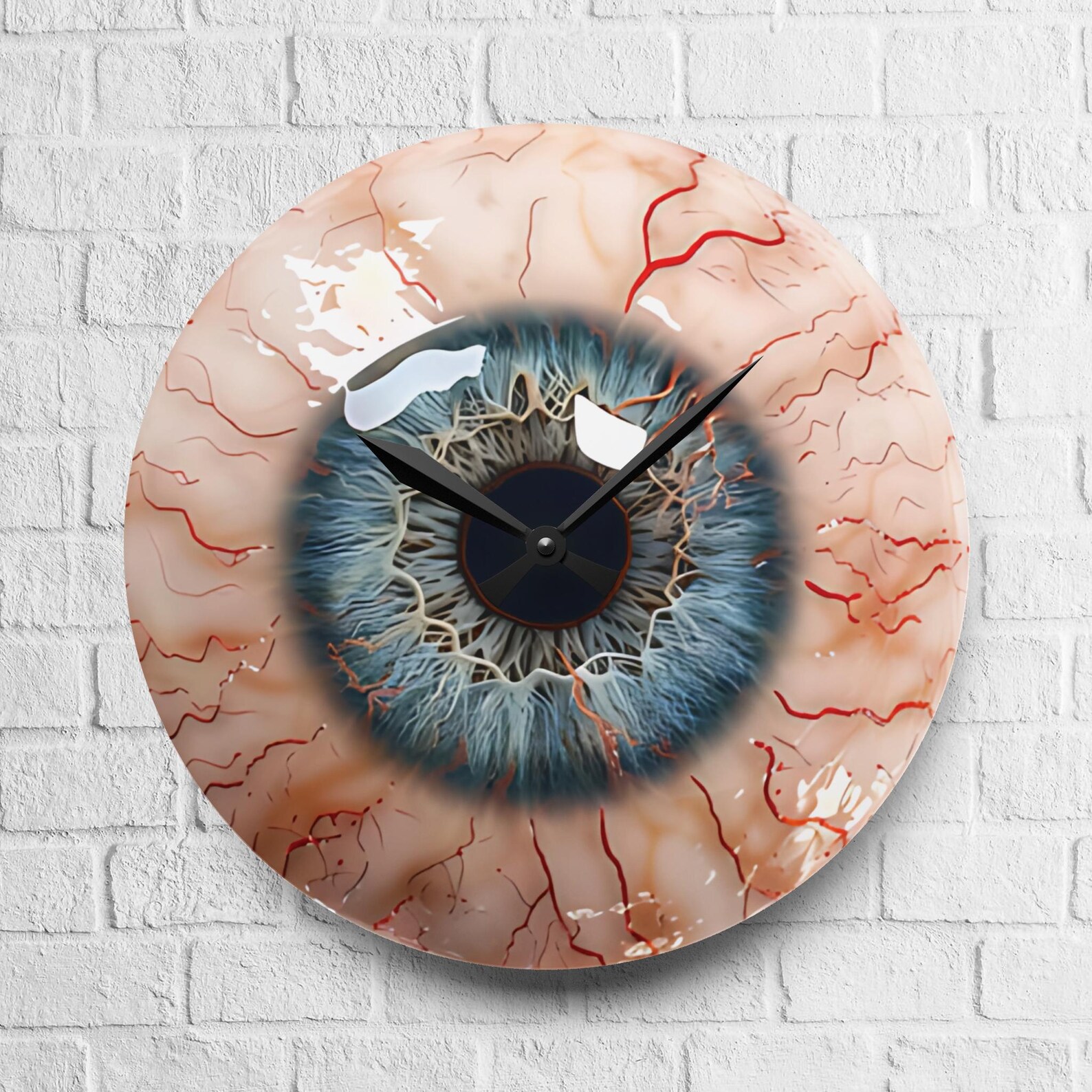 Bloodshot Eyeball Clock, Eyes, Weird Eye Dr. Pinkeye Melting Red ...