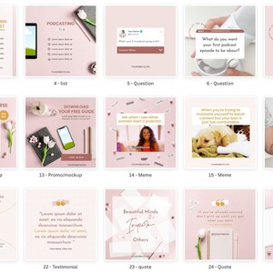 25 Essential IG Template Posts Canva Editable Digital Planner | Master ...