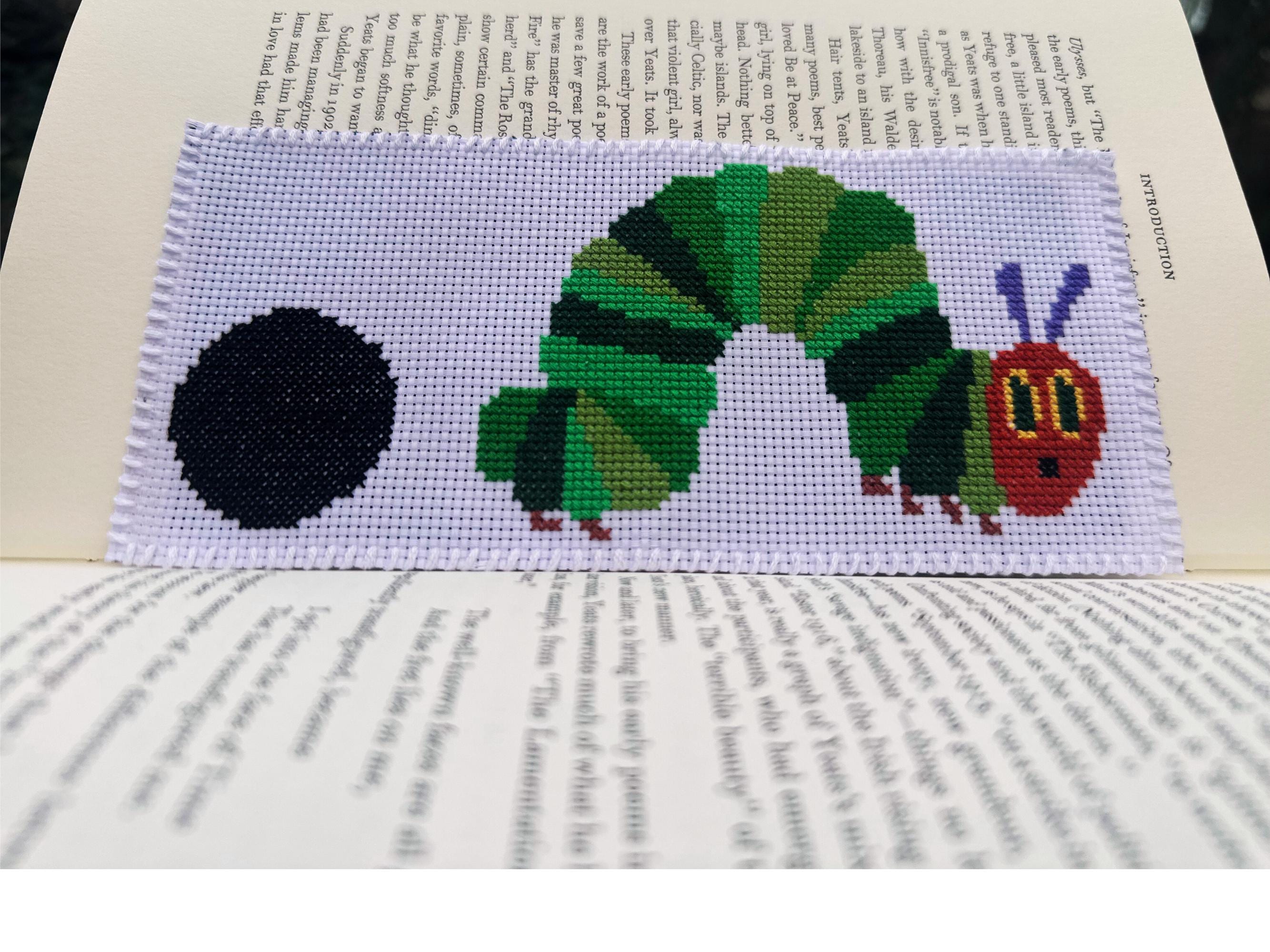 Cross Stitch Bookmark Pattern PDF | Cute Caterpillar Stitch Design ...