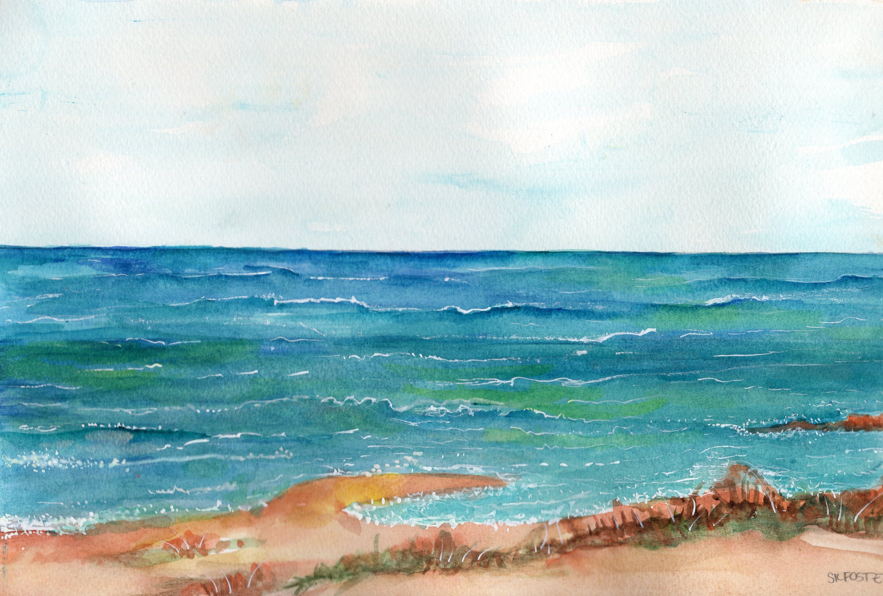 Watercolor Ocean Tutorial