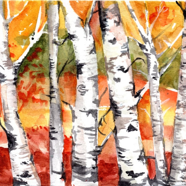 Aspen Tree Painting - Etsy