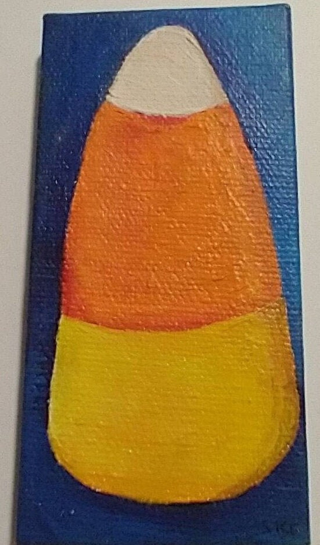 Original Candy Corn Painting: Mini Halloween Canvas Art - Etsy